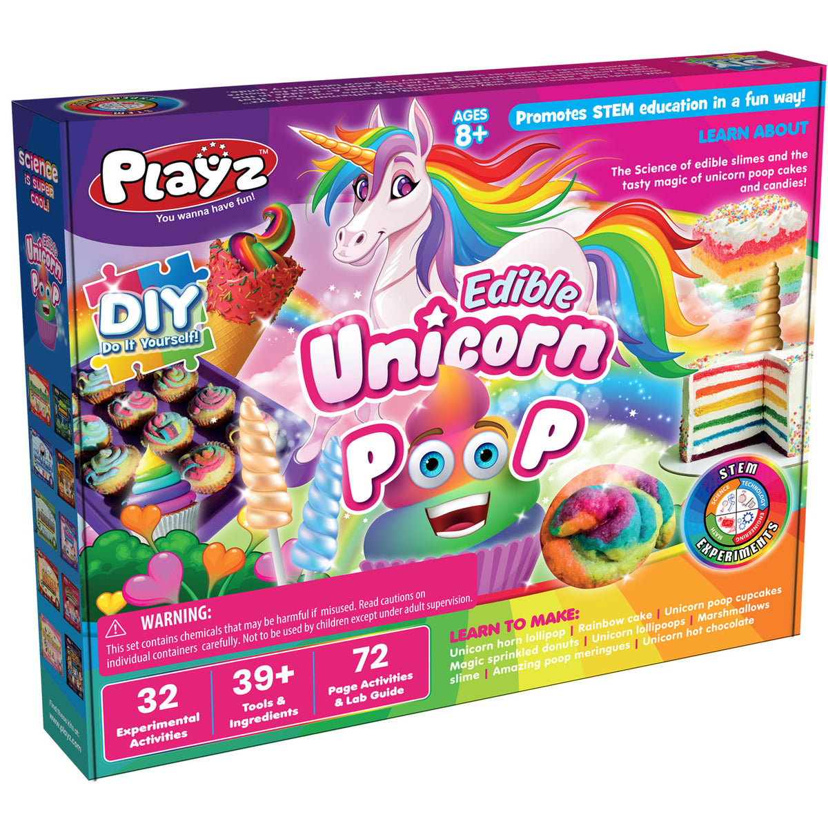 Edible Unicorn Poop Food Science STEM Chemistry Kit – Playz - Fun for ...